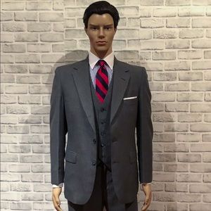Johnny Carson | Suits & Blazers | Euc Johnny Carson 0 Wool 3 Piece ...